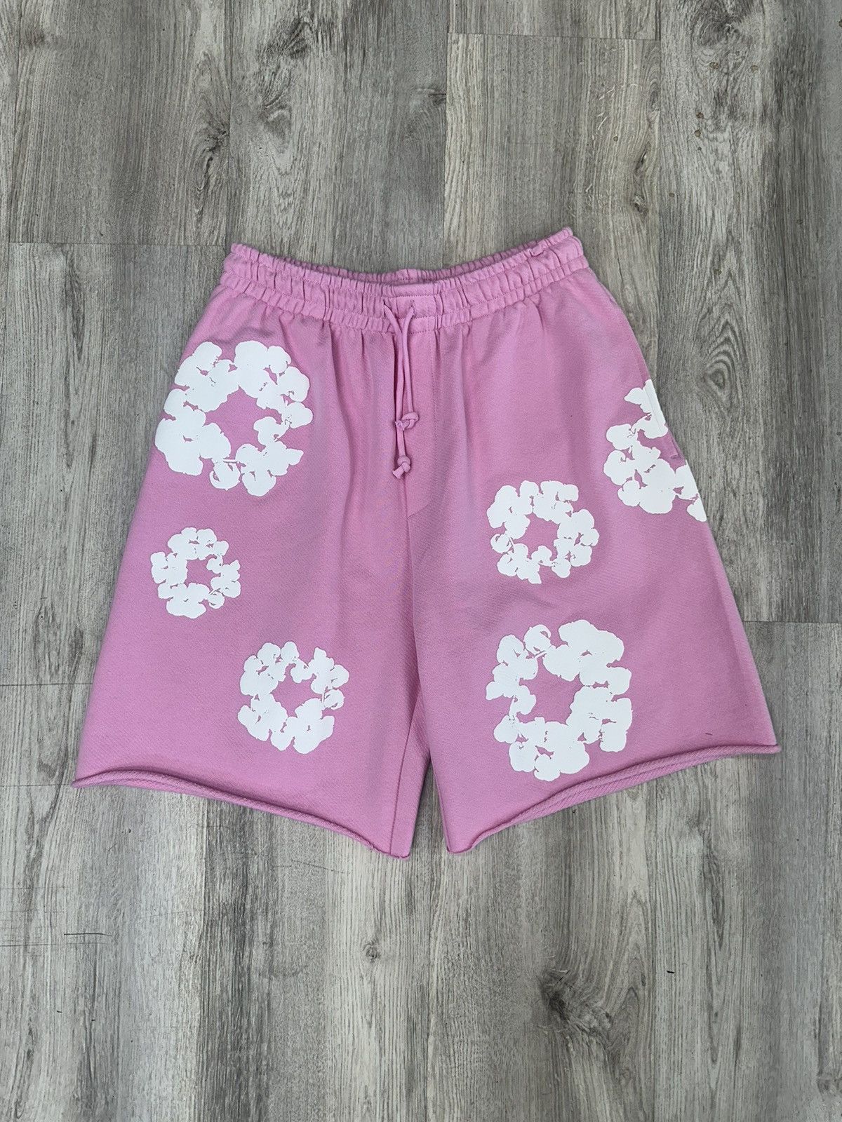 DENIM TEARS Denim Tears The Cotton Wreath Pink Sweatshorts | Grailed