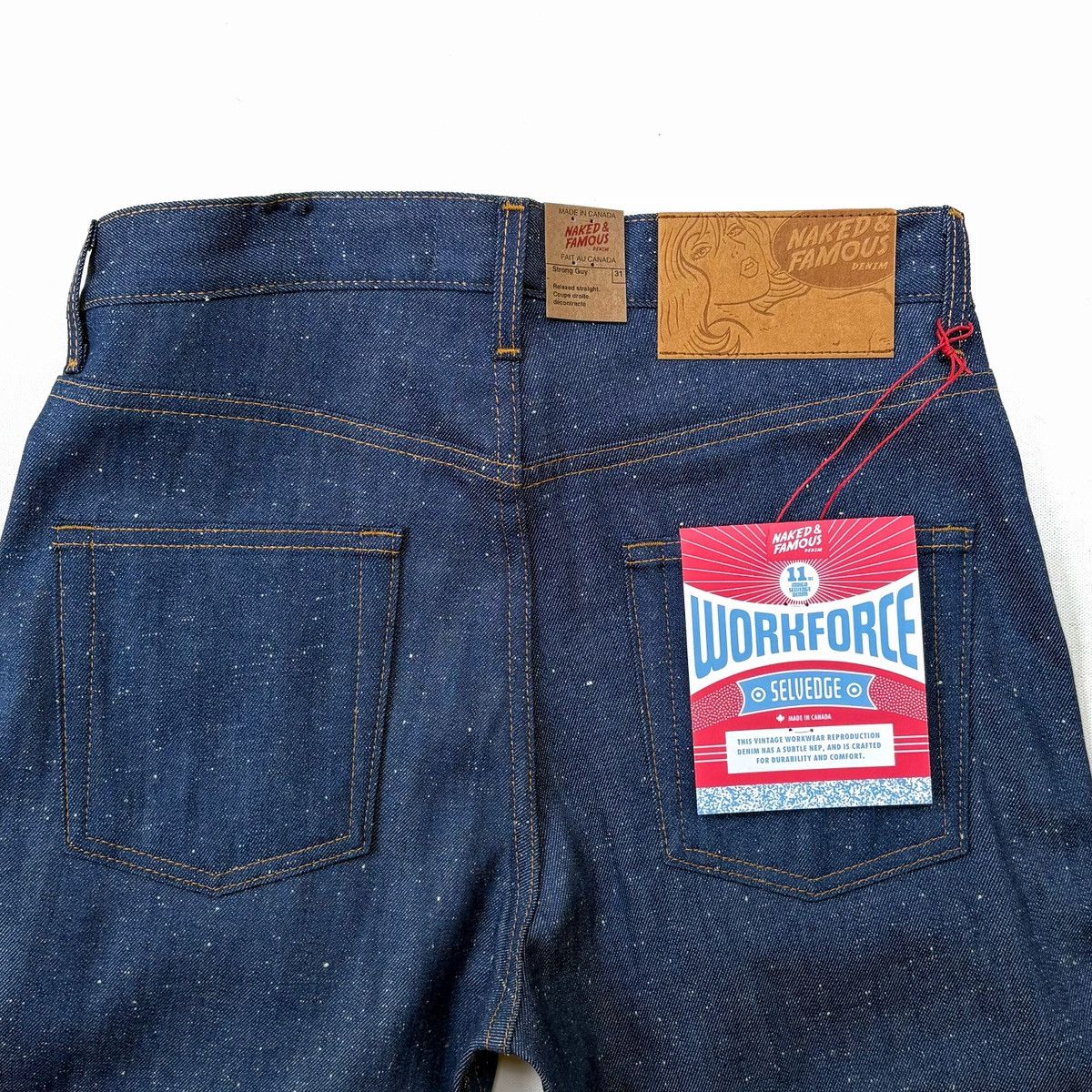 Naked & Famous NWT Naked & Famous Strong Guy Workforce Selvedge Denim ...