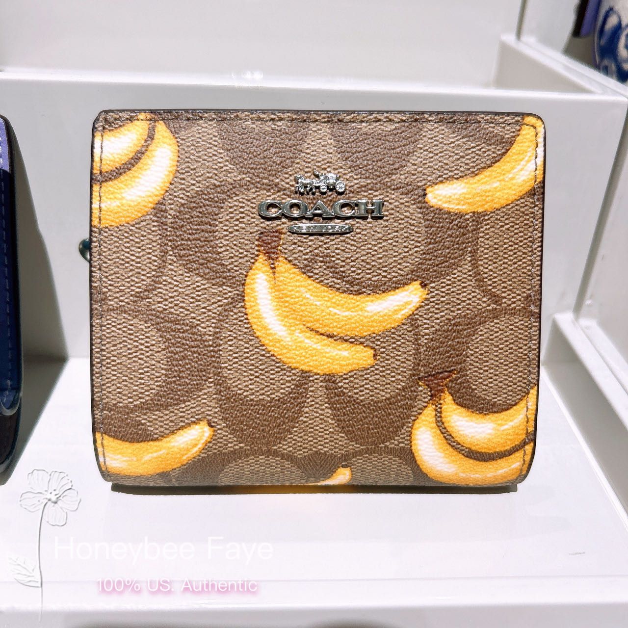 Coach Snap Wallet In Signature Canvas With Banana Print CR942 | Grailed