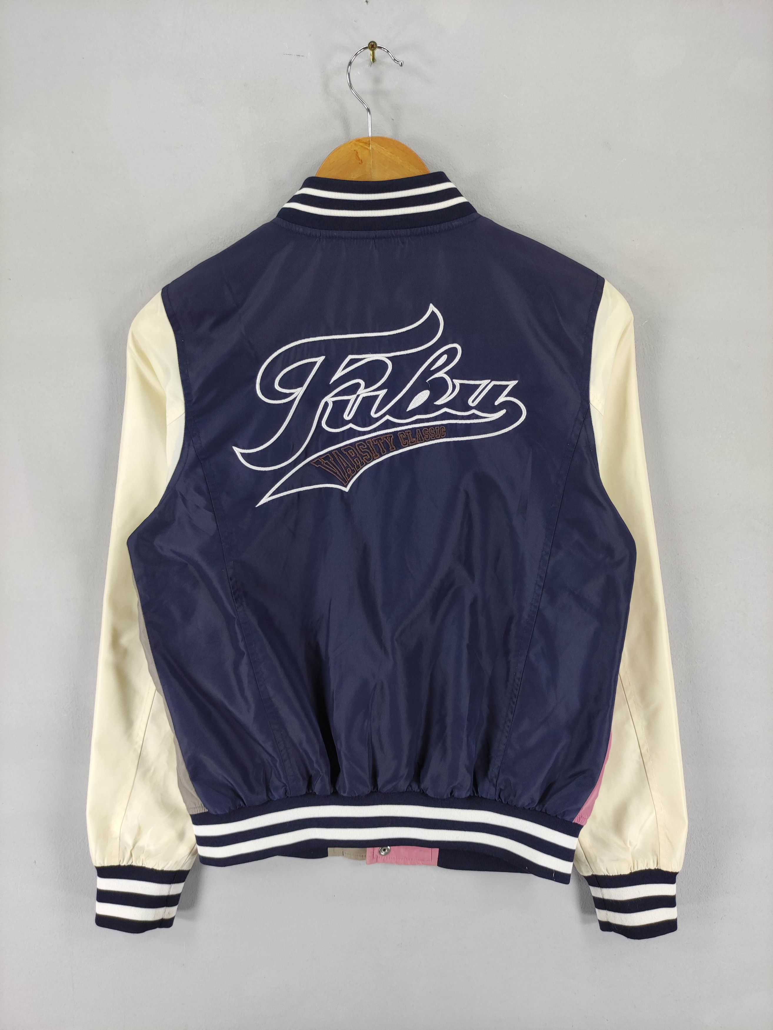Fubu Vintage Fubu Varsity Jacket Two Tone Colours Snap Button | Grailed
