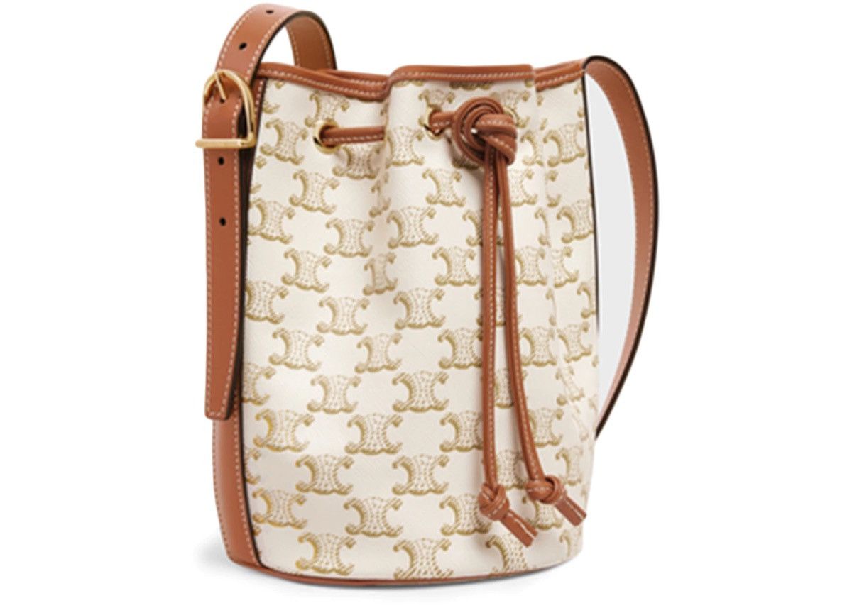 Celine Celine Mini/Micro Drawstring Bucket Bag Triomphe Canvas | Grailed