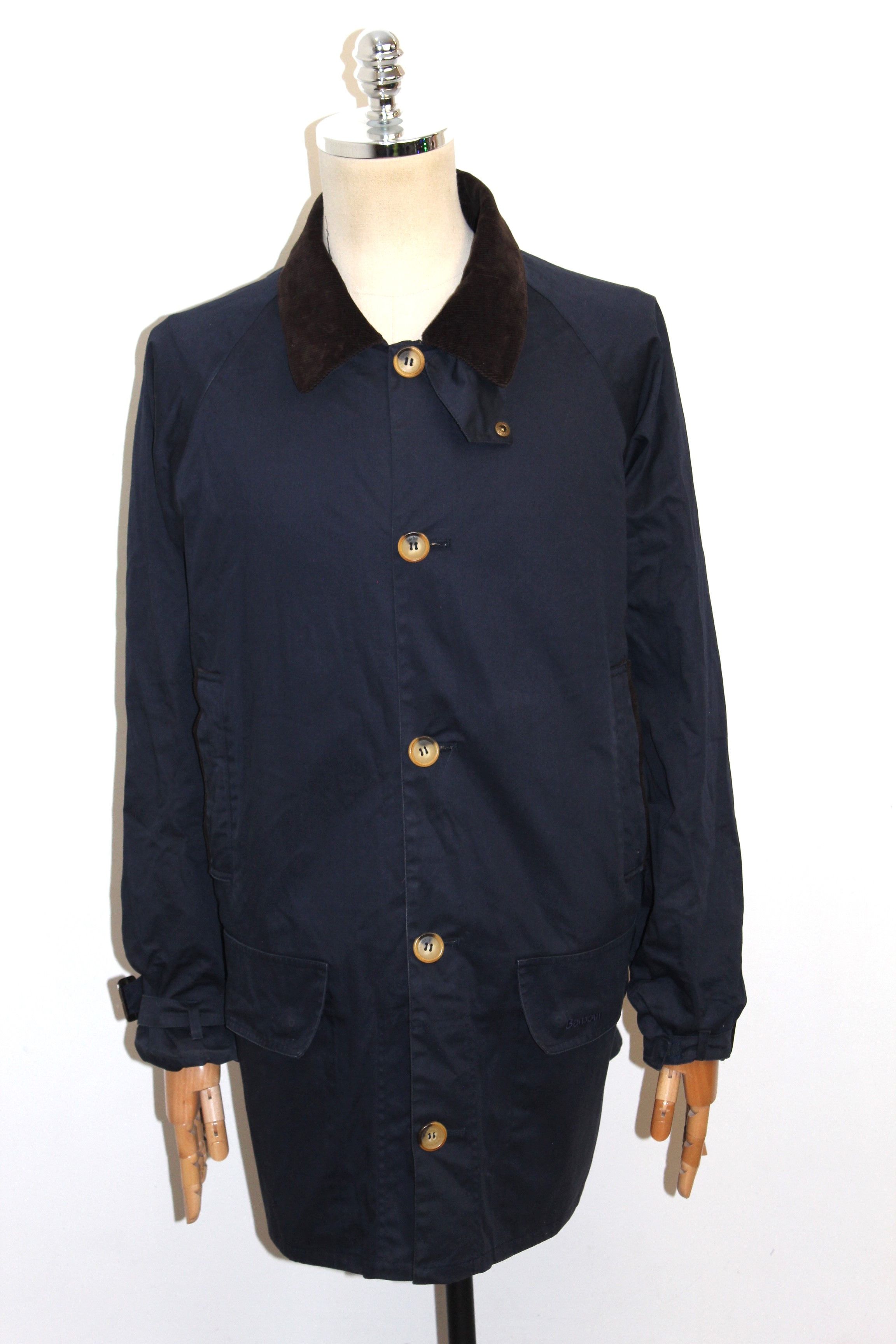 Barbour × Outdoor Life BARBOUR T154 Short Riding Mac Blue Lined Coat ...