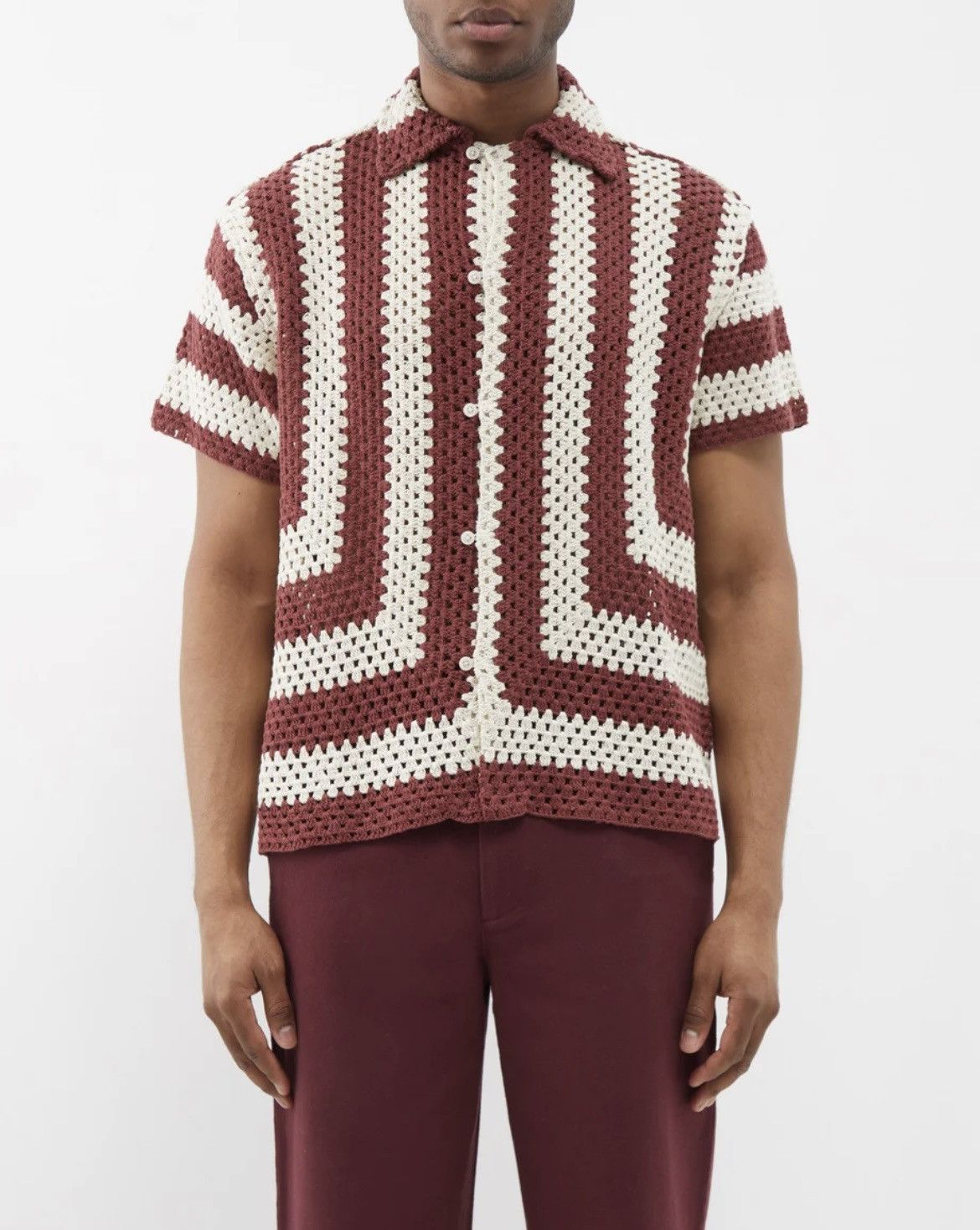 Bode Bode Flagship striped crochet-cotton shirt | Grailed