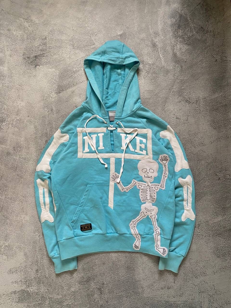 Nike vintage custom nike Skeleton Y2k hoodie | Grailed