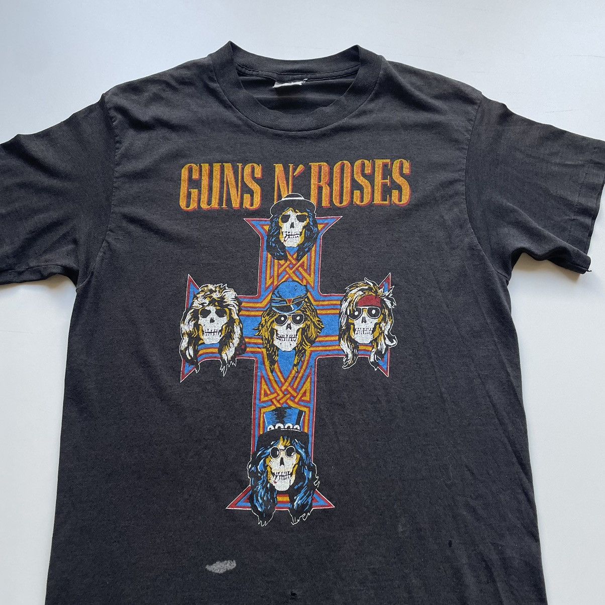 Vintage Vintage 80s Guns N Roses Bootleg Graphic T Shirt Faded Small ...