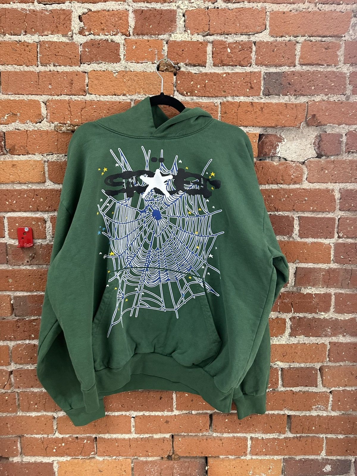 Spider Worldwide Sp5der hunter green hoodie | Grailed
