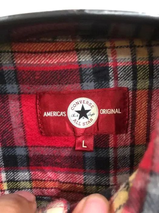 Converse × Flannel × Streetwear Vintage Converse Plaid Tartan Flannel ...
