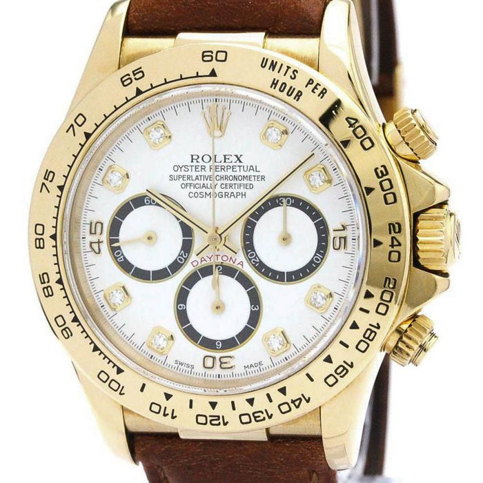 Rolex ROLEX Cosmograph Daytona 16518G Serial N 18K Gold Automatic Mens ...