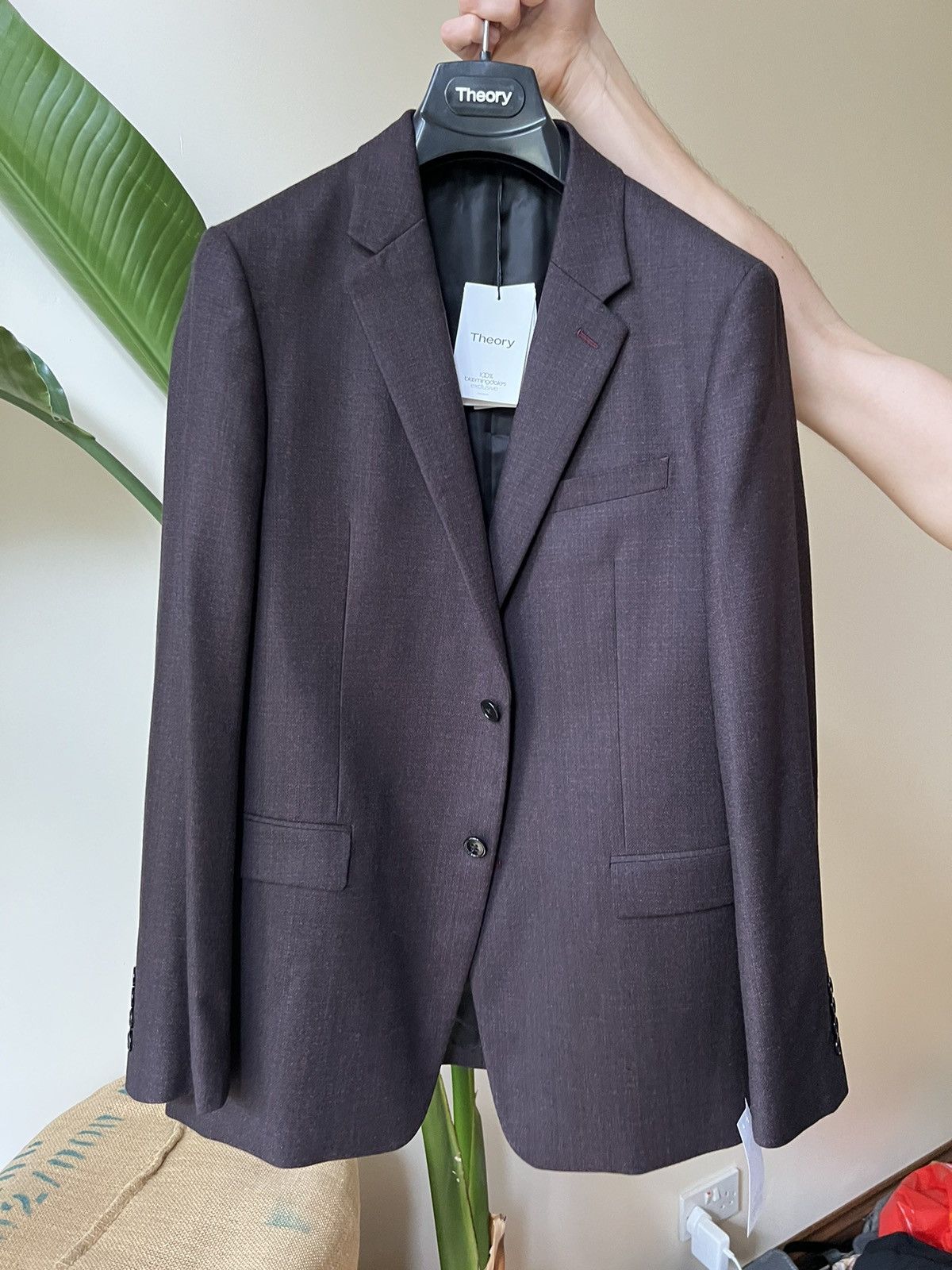 Theory Brand new, never worn theory suit jacket in Chianti red | Grailed