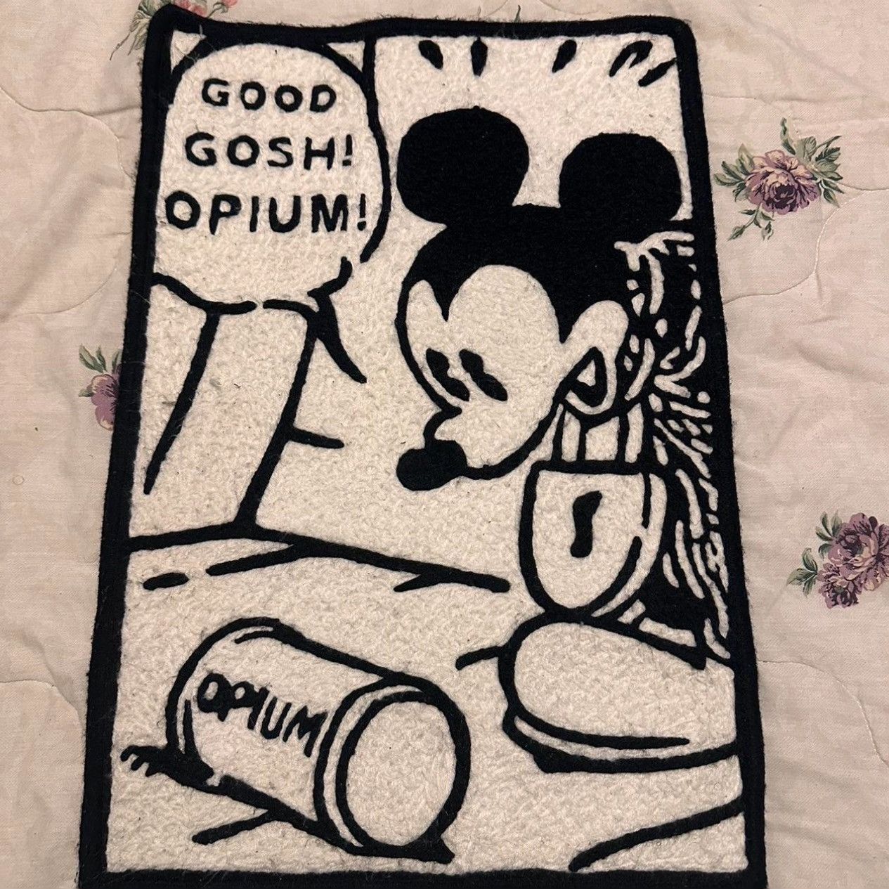 Vintage Playboi Carti x Mickey Mouse opium carpet | Grailed