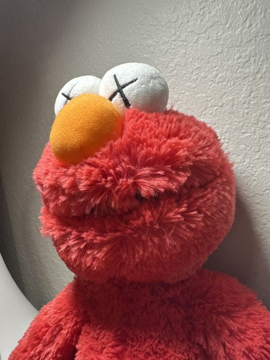 Kaws KAWS Sesame Street Elmo Plush Toy Red | Grailed