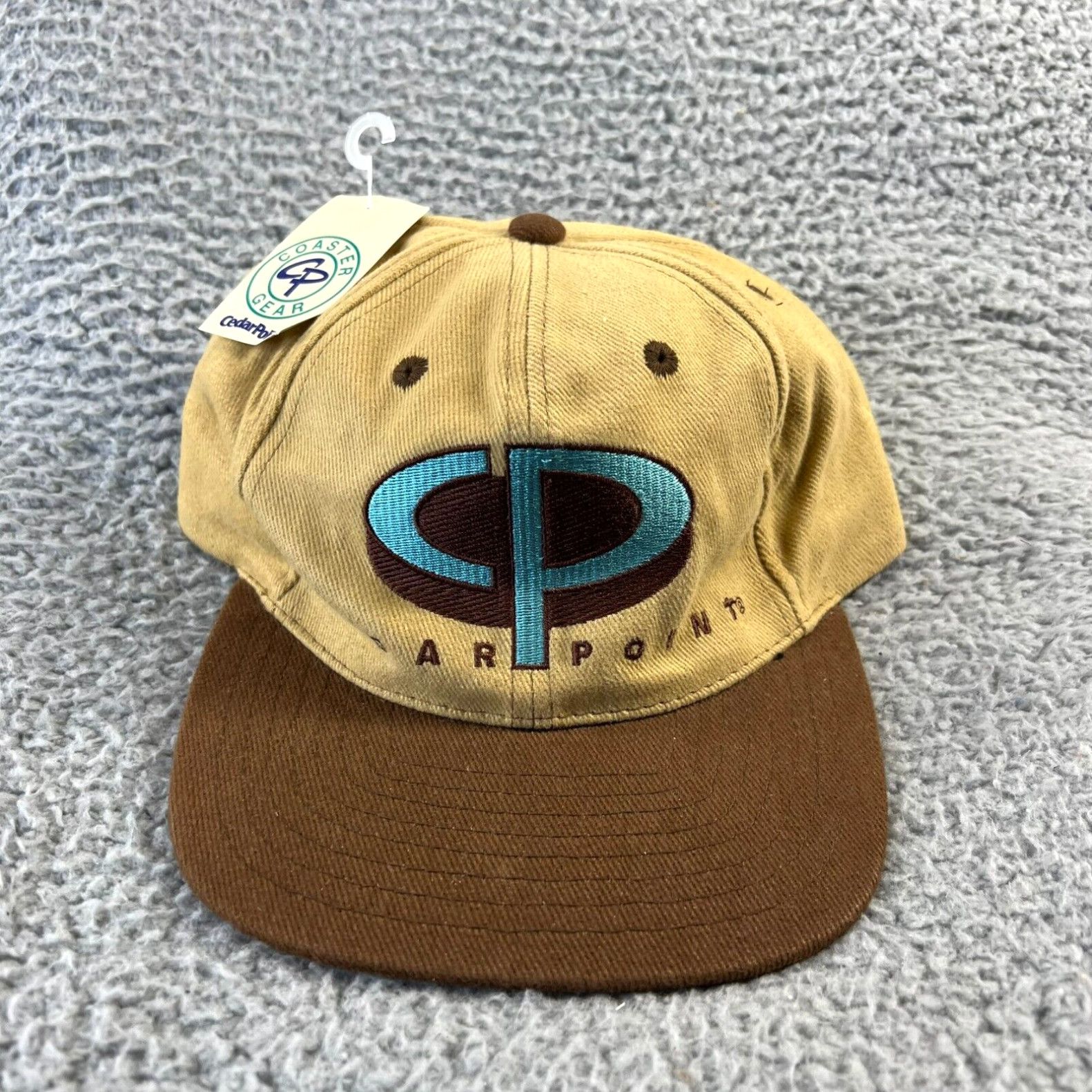Logo 7 Vintage Cedar Point Hat Brown Embroidered Logo CP Adjustable ...