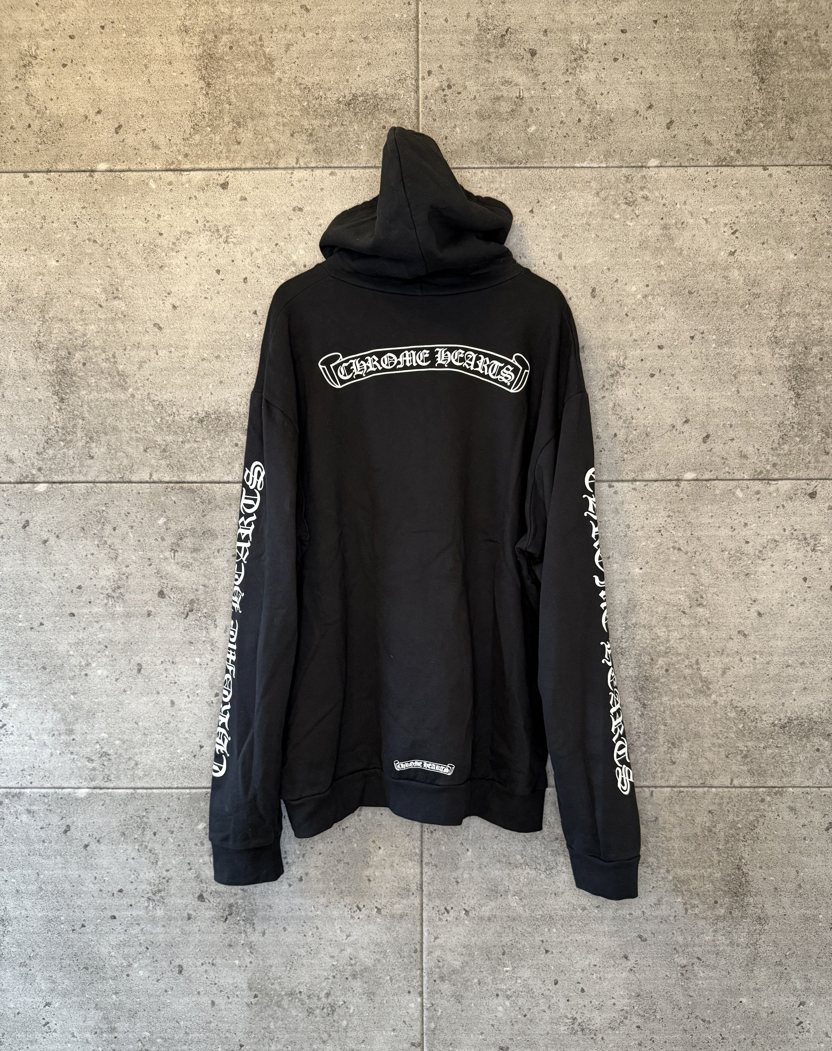 Chrome Hearts Chrome hearts scroll logo hoodie | Grailed
