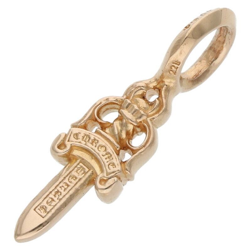 Chrome Hearts Chrome Hearts 22K Gold Diamonds Dagger Pendant Size Large ...