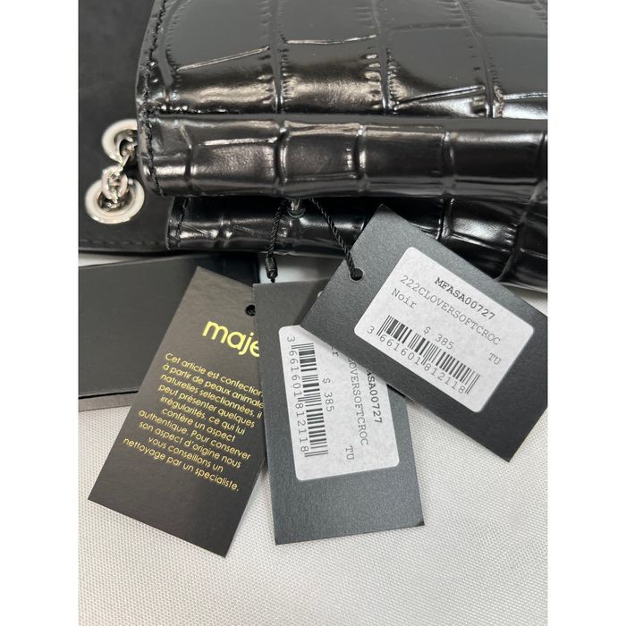 Maje Maje Paris Crocodile Embossed Leather Bag with Chain Strap | Grailed