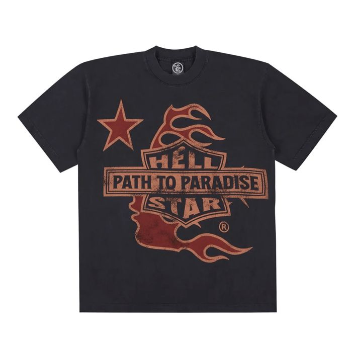 HELLSTAR Hellstar Studios Biker Tour Short Sleeve Tee Shirt Black | Grailed