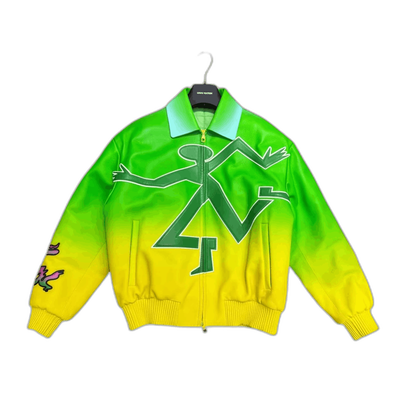 Louis Vuitton louis vuitton Vuitton show gradient leather jacket-zp ...