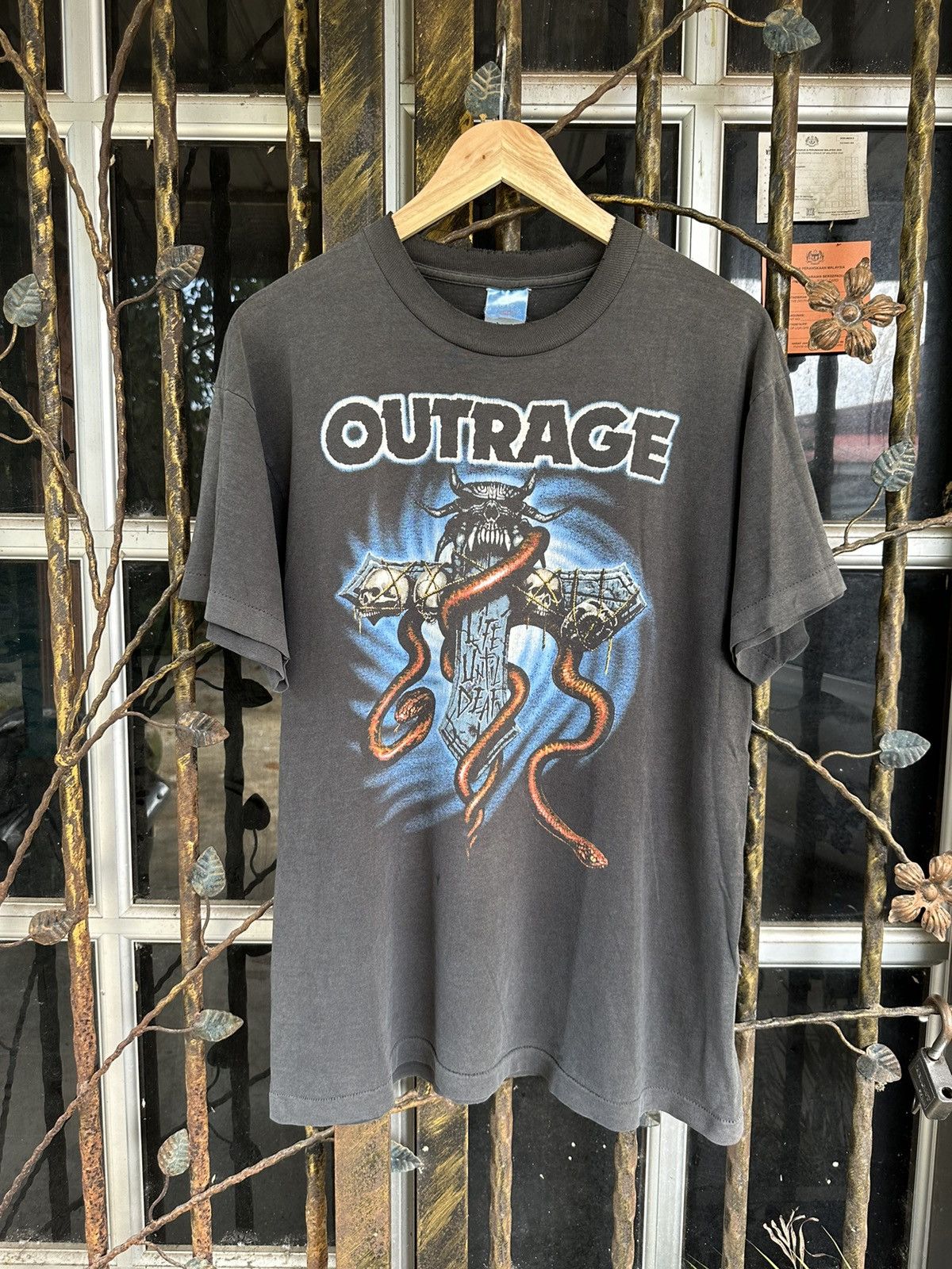 Vintage Vintage 90's Outrage Japan Thrash Metal Band Tees | Grailed