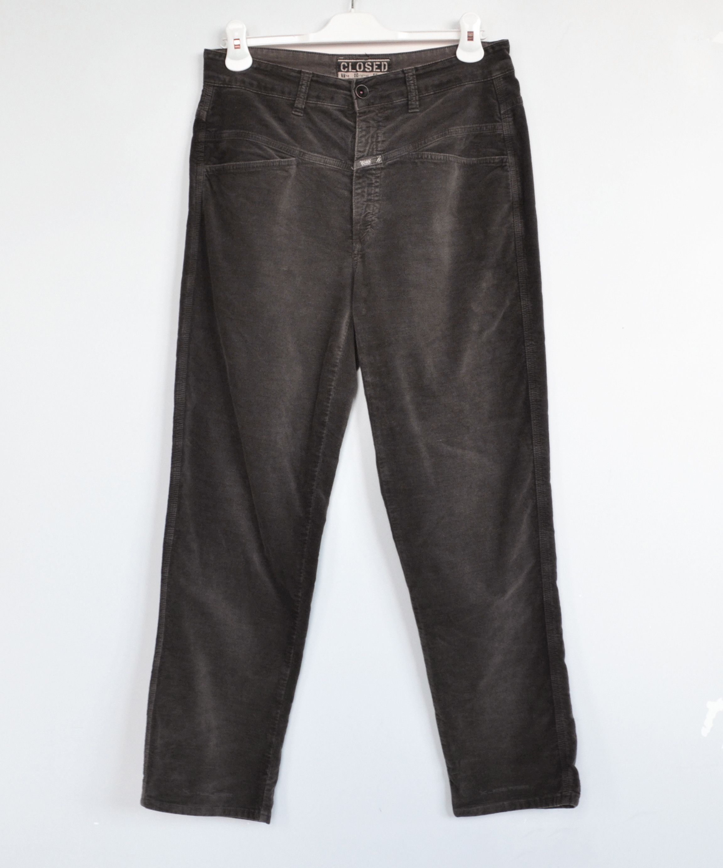 Vintage CLOSED Pants Velvet Trousers 80s 90s Logo Brown | Grailed