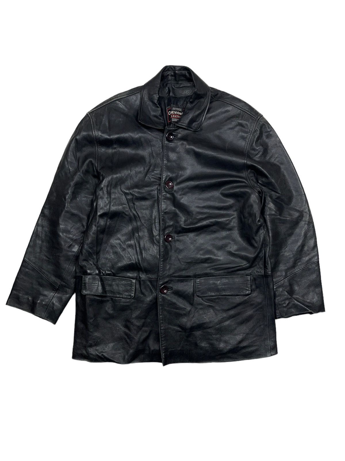 Chevignon × Vintage Chevignon Vintage Leather Faded Flight Jacket | Grailed