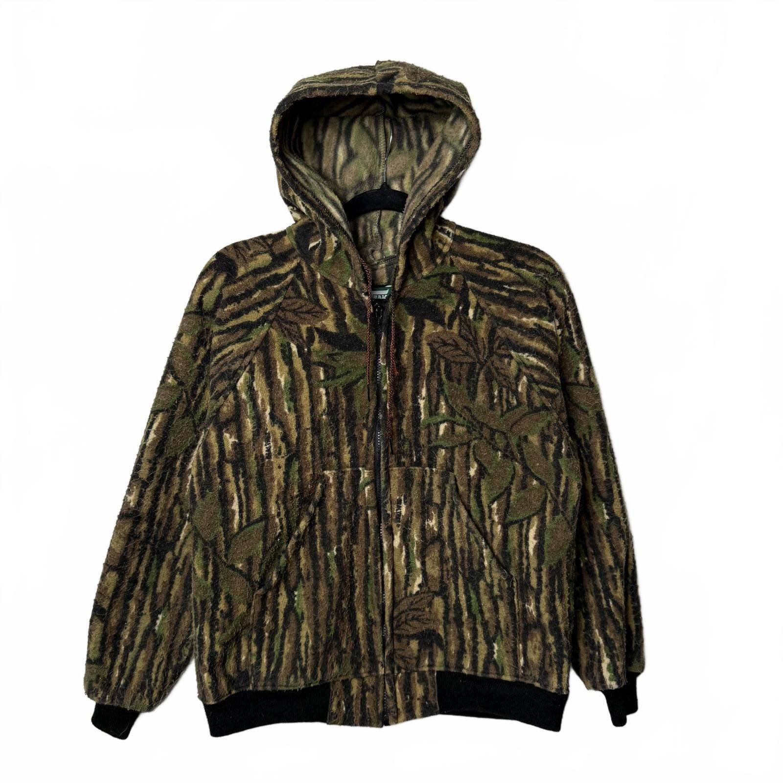 Cabelas Vintage 1980s Saftbak 3D Hunting Trebark Camo Zip hoodie M ...
