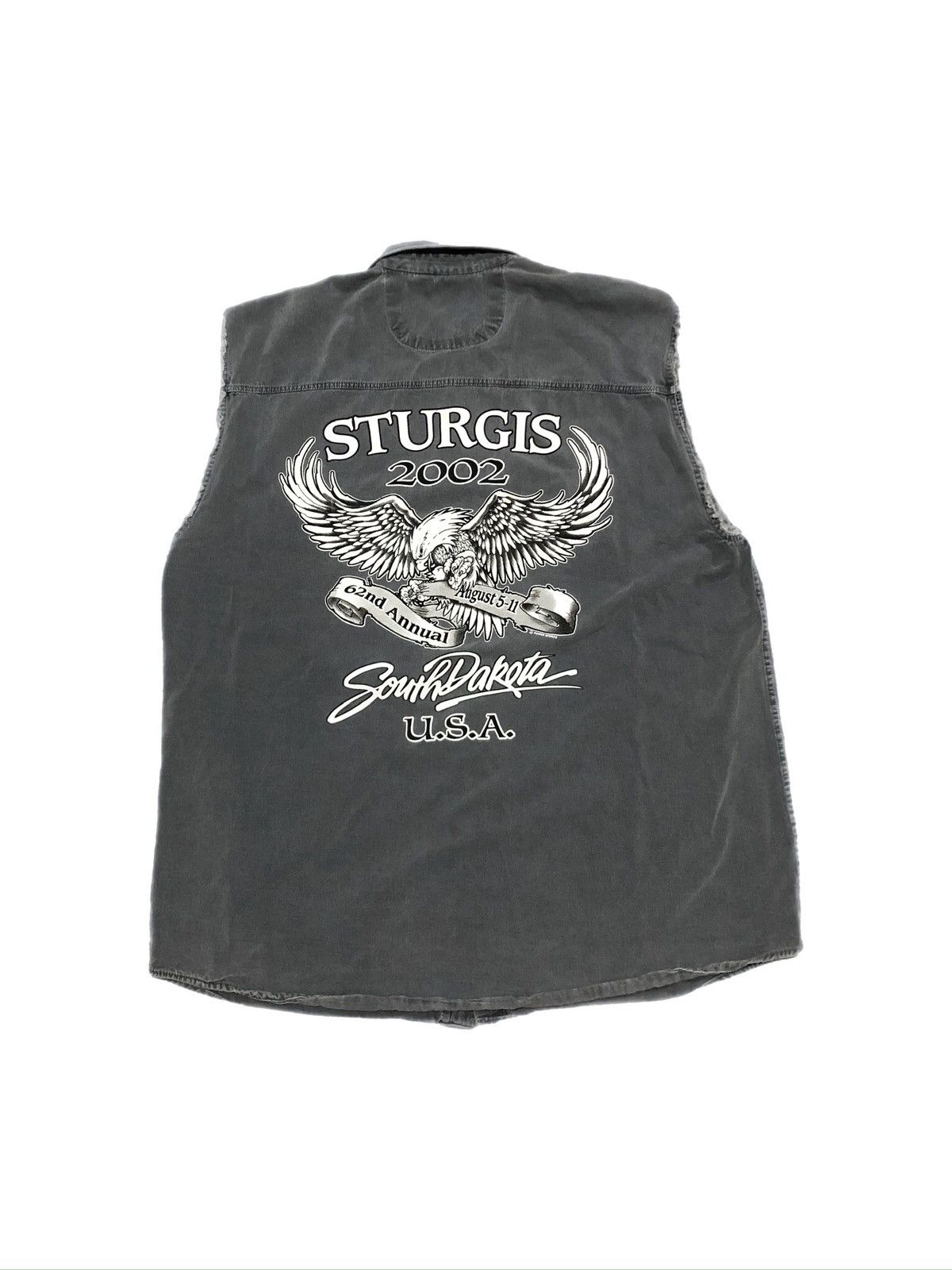 Harley Davidson × Vintage 2002 Sturgis Biker Rally Cut Off Vest | Grailed