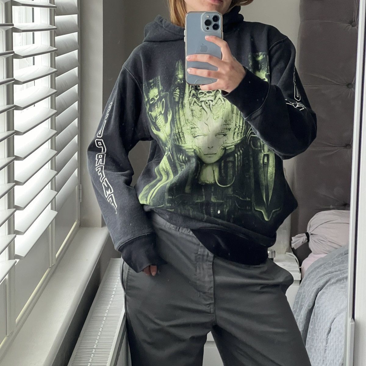 Supreme Supreme x HR Giger alien hoodie | Grailed