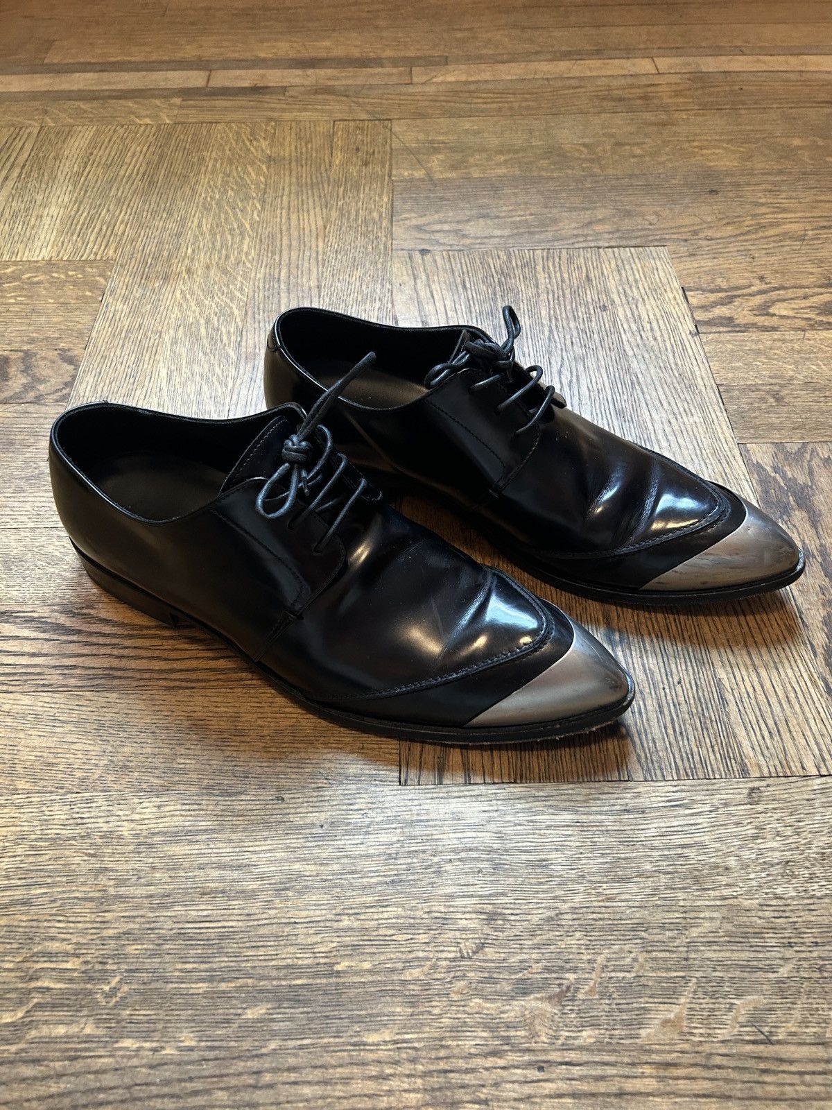 Helmut Lang FW24 Helmut Lang Unreleased Metal Dress Shoes | Grailed