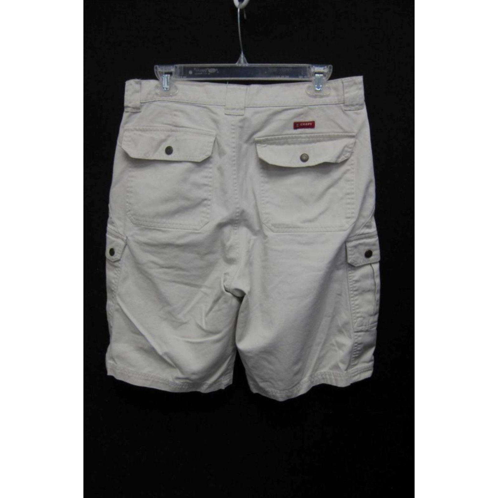 Chaps mens CHAPS DENIM lite KHAKI CARGO shorts sz 32 CLEAN summer skate ...