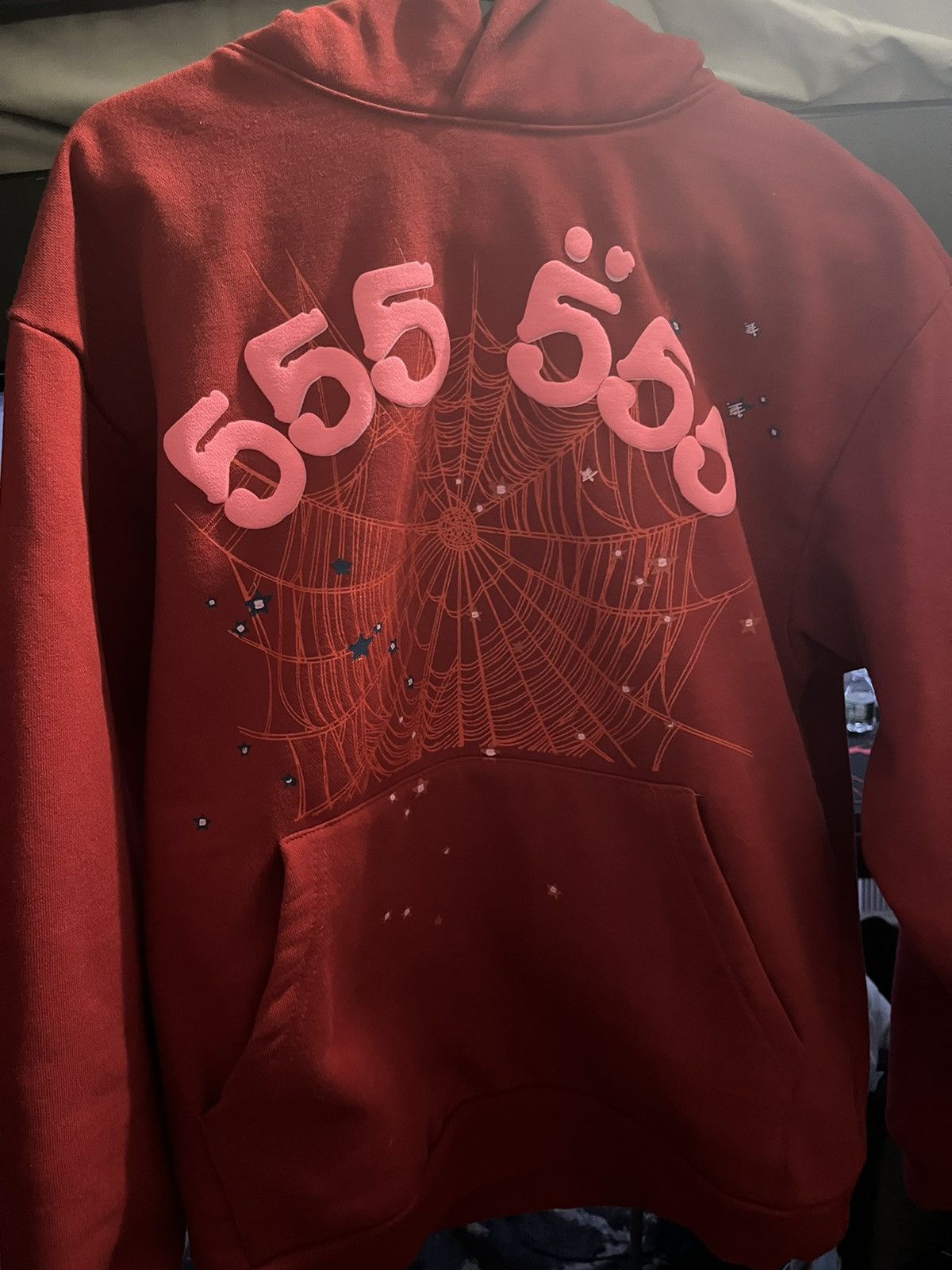 Young Thug Red “555” Angel Number SP5DER Hoodie | Grailed