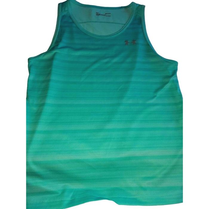 Under Armour Under Armour Mens Sleeveless Teal Blue Tank Top Gym ...