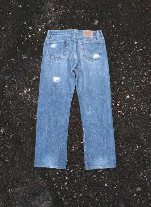 Levi's × Streetwear × Vintage 90s Vintage Levi's 501 Made In USA Distressed Jeans 34x30 | Grailed
