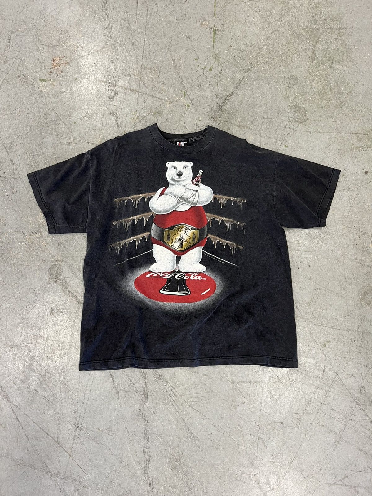 Coca Cola × Streetwear × Vintage Vintage Coca Cola Polar Bear Wrestling Tee | Grailed