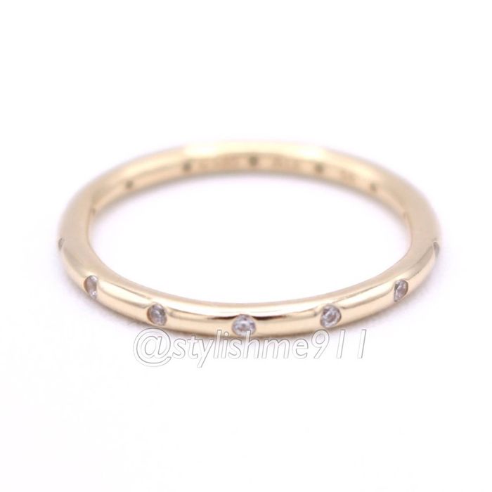pandora Authentic Pandora 14K Gold Droplets Ring | Grailed