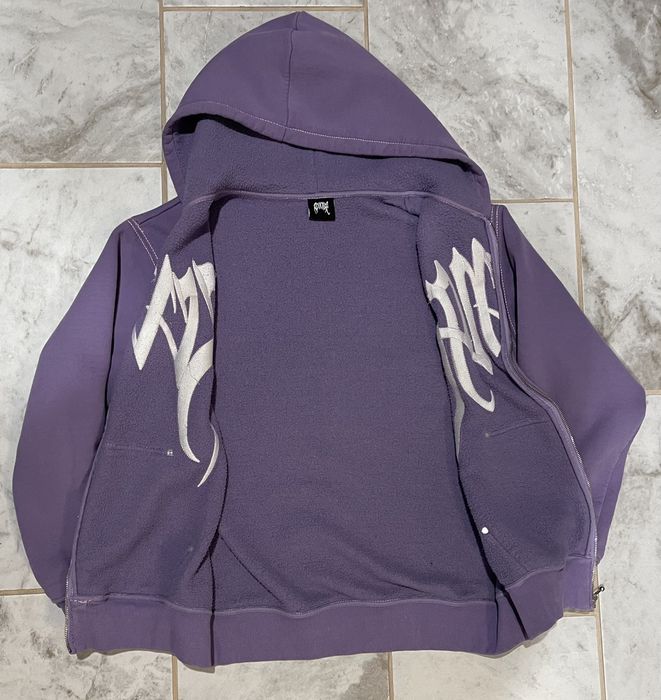 Revenge Revenge purple contrast zip up | Grailed