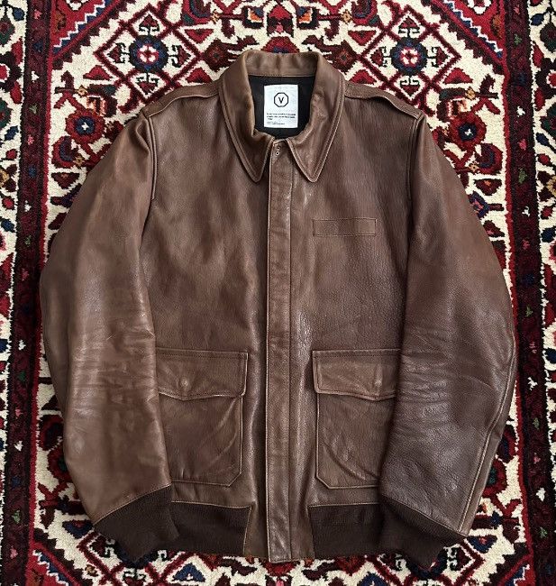 Visvim Visvim ELMENDORF Early V Label A2 Leather Jakcet | Grailed