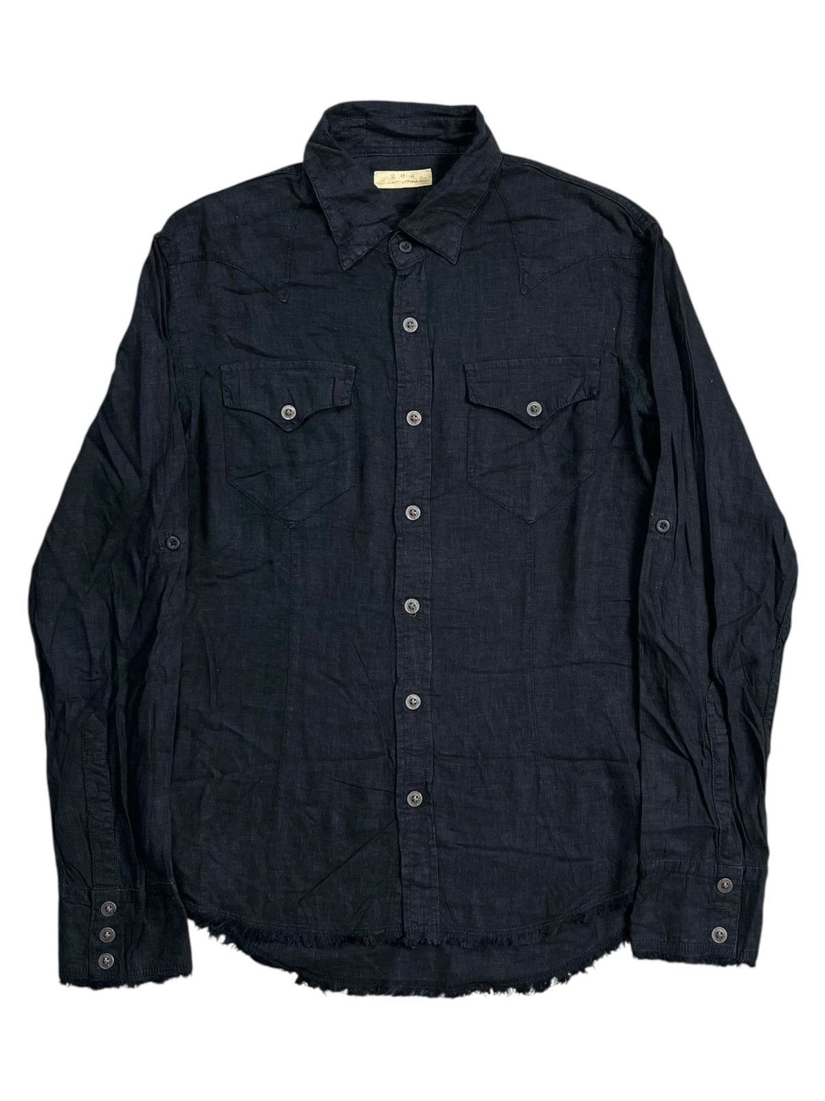 14th Addiction × KMRii × Tornado Mart 2000s GOA - Fryed Linen Button Shirt | Grailed