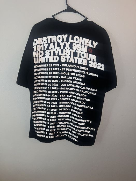 Alyx Destroy Lonely 1017 ALYX 9SM No Stylist Tour Merch | Grailed