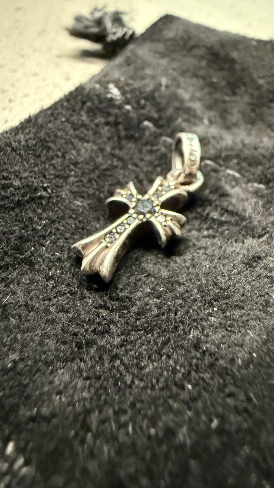 Chrome Hearts Chrome Hearts Black Diamond Baby Fat Cross | Grailed