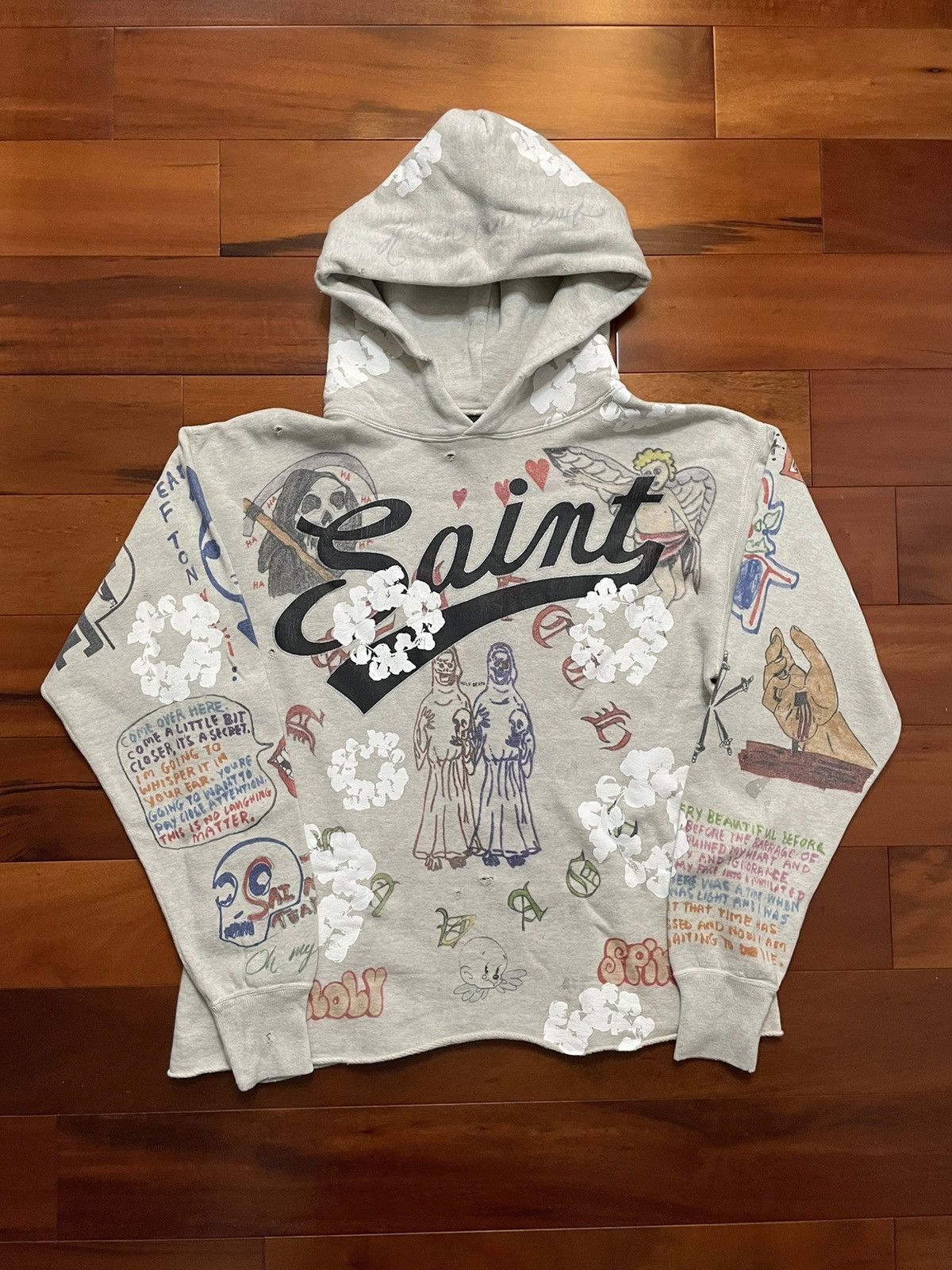 DENIM TEARS Saint Michael Denim Tears hoodie | Grailed