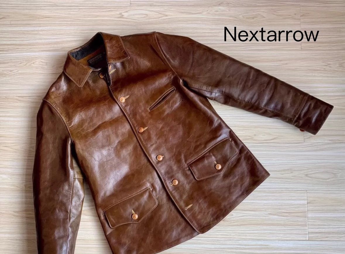 Freewheelers Freewheelers horse leather jacket, wooden box jacket | Grailed