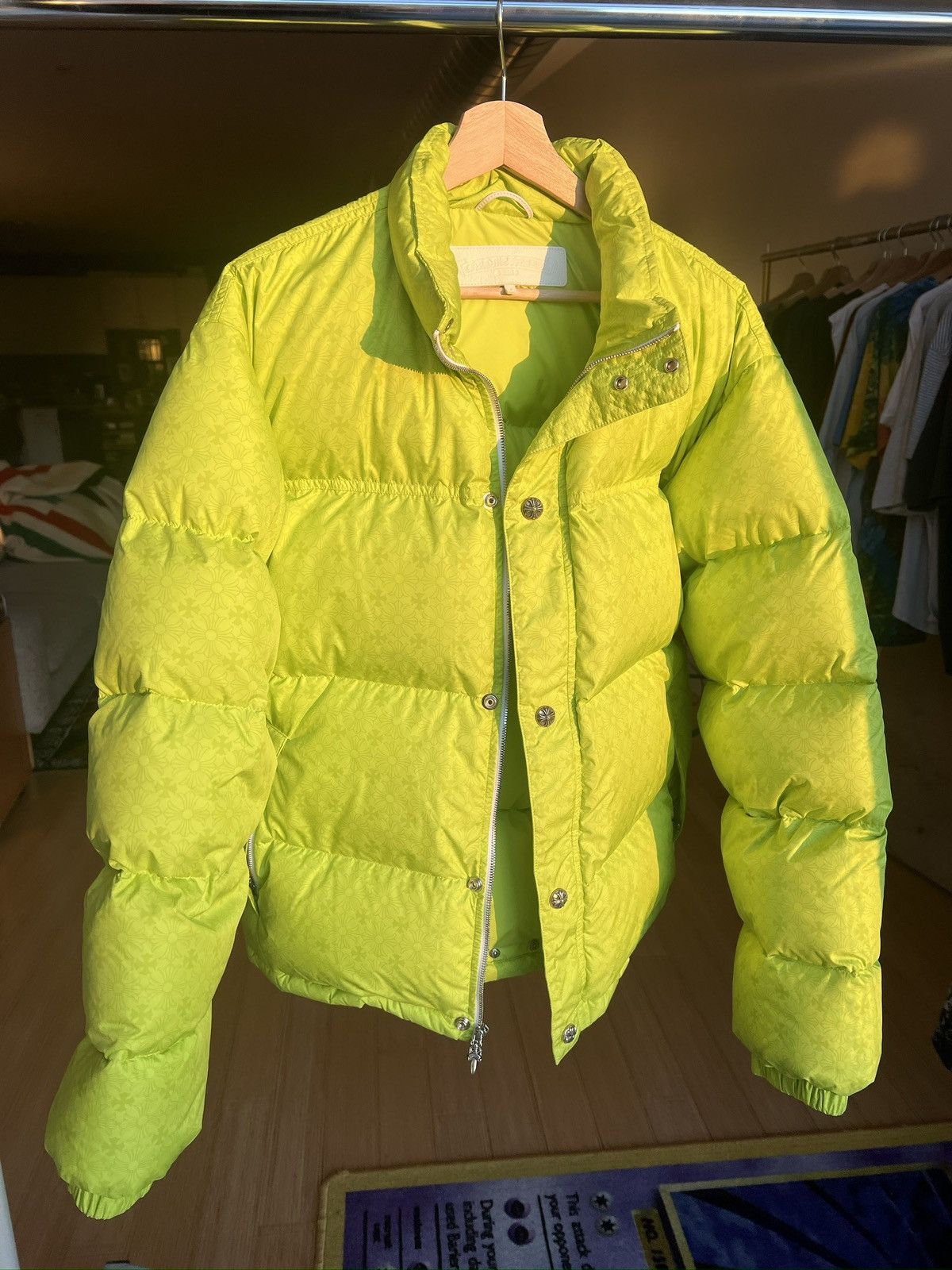 Chrome Hearts Chrome Hearts Puffer Jacket Slime Green Size Large | Grailed