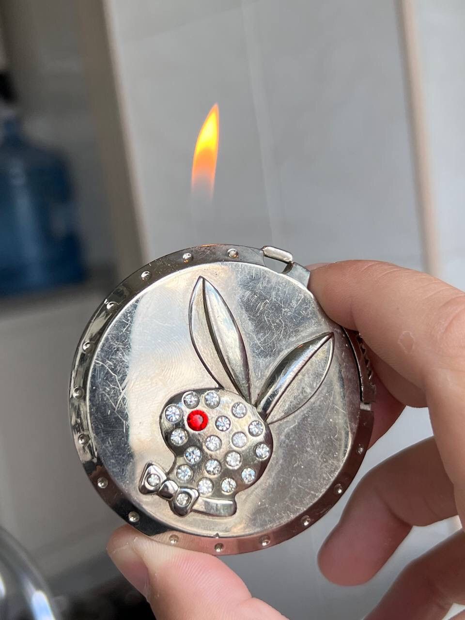 Playboy Y2K ELEGANCE PLAYBOY CHROME METAL RHINESTONE LIGHTER 2000's ...