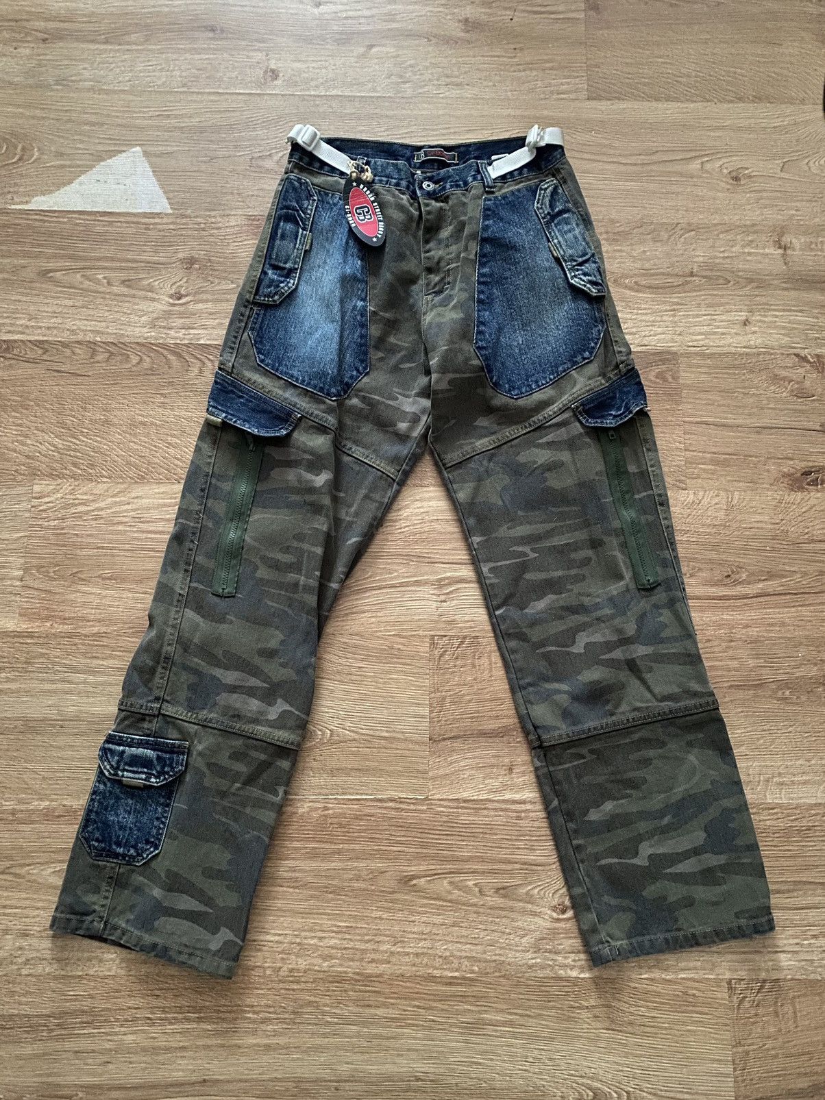 Military Vintage Denime Military Multipocket Cargo pants ,Y2K style ...