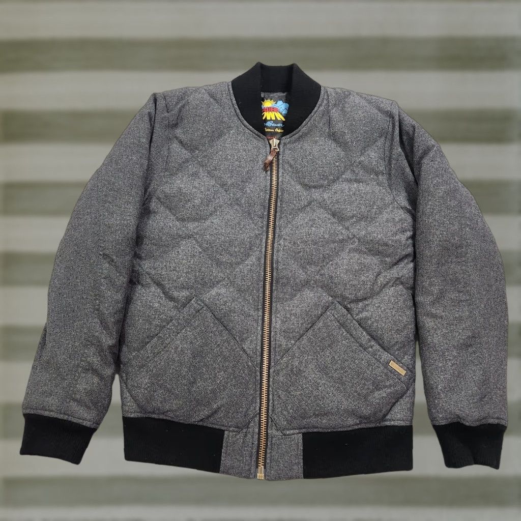 Eddie Bauer Eddie Bauer Jacket Mens S Gray Down Insulation Bomber ...