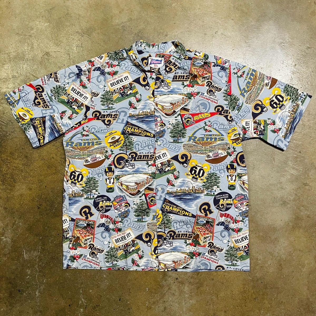 NFL × Reyn Spooner × Vintage Vintage Reyn Spooner Rams NFL Hawaiian ...