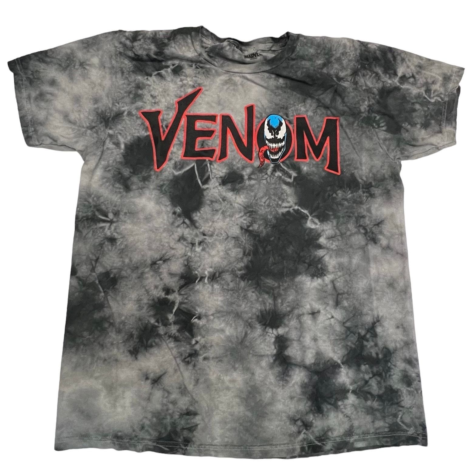 Marvel Comics Marvel’s Venom Black And Gray Tie Dye Shirt | Grailed
