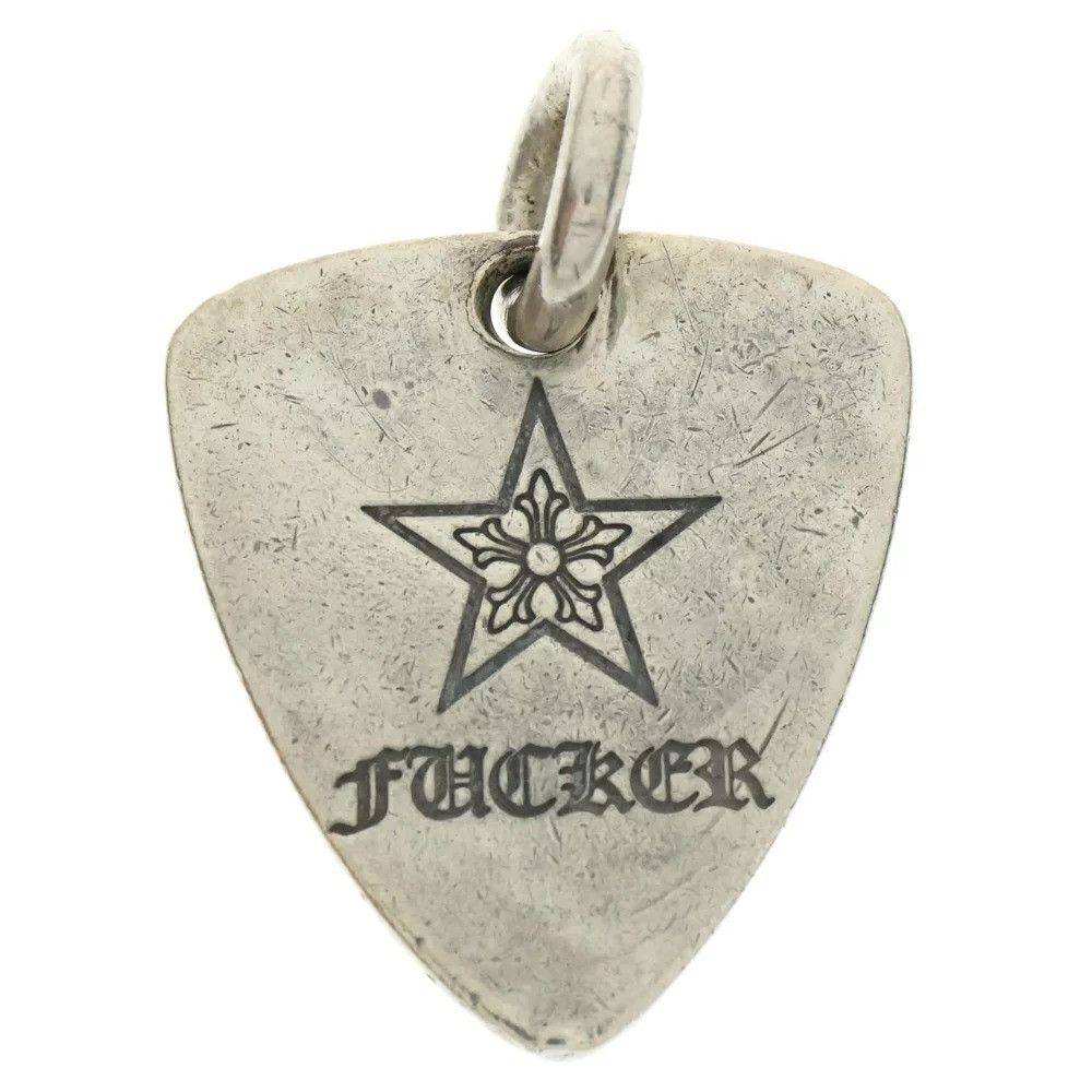 Chrome Hearts Chrome hearts silver Fucker guitar pick pendant | Grailed