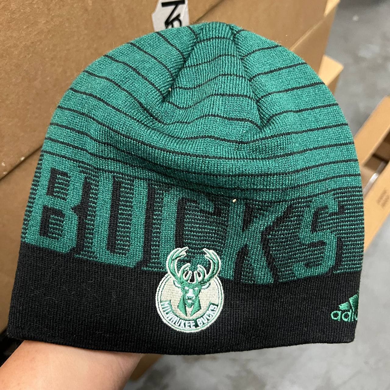 Adidas Milwaukee Bucks Hat Men Green Black Adidas NBA Beanie Cap | Grailed