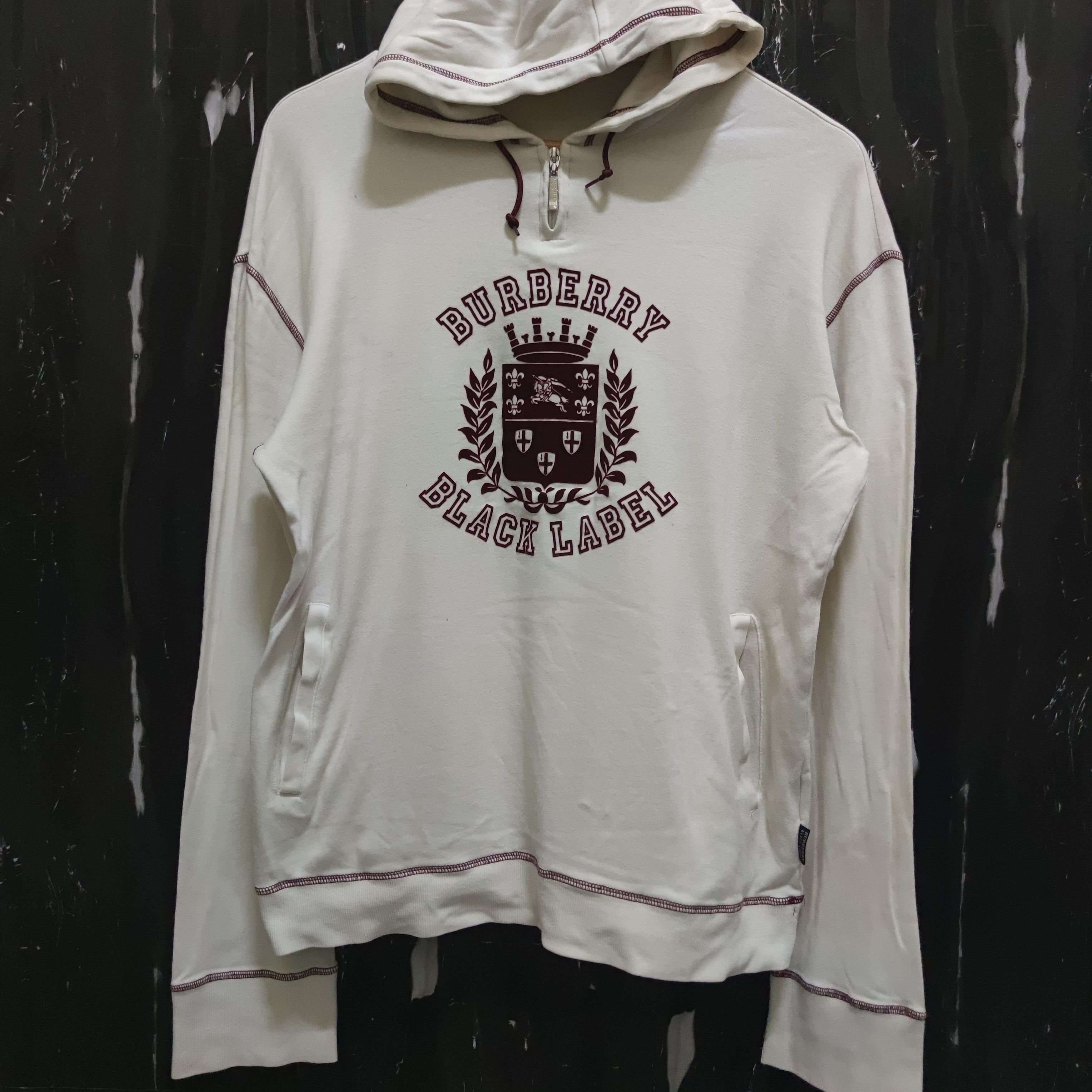 Black Label × Burberry Burberry Black Label Hoodie Very Rare Grailed